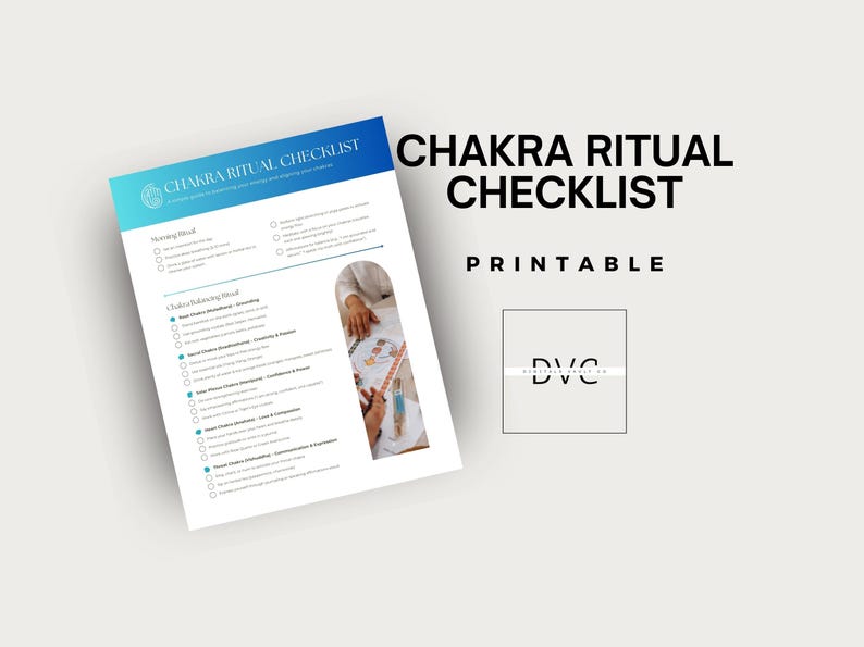 Chakra Ritual Checklist Printable | Daily Energy Healing Routine to ...