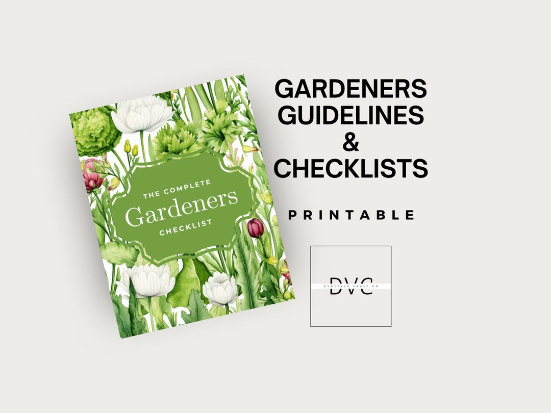 Gardeners Guide and Checklist PDF Printable Gardening Planner for ...