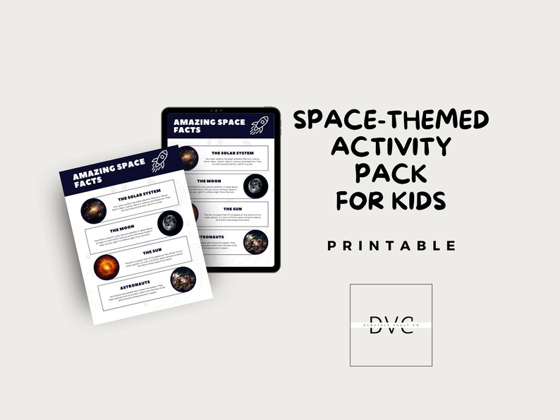 Space Themed Activity Sheets for Kids PDF Printable Outer Space Games ...