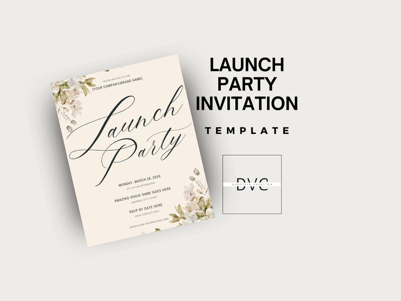 Launch Party Invitation Template: Editable Grand Opening Invite - Etsy