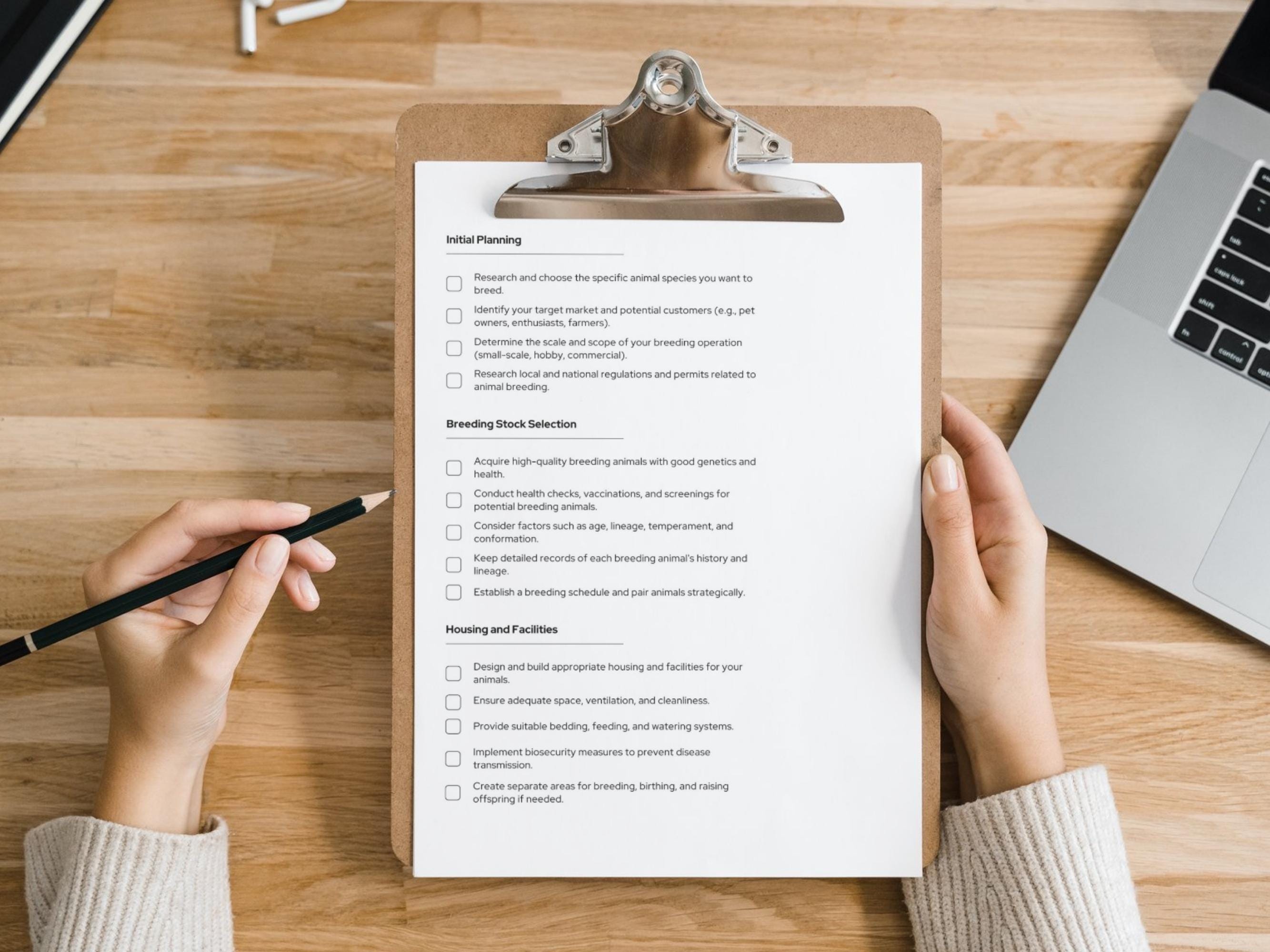 Animal Breeder Checklist Printable PDF | Breeding Process Guide ...