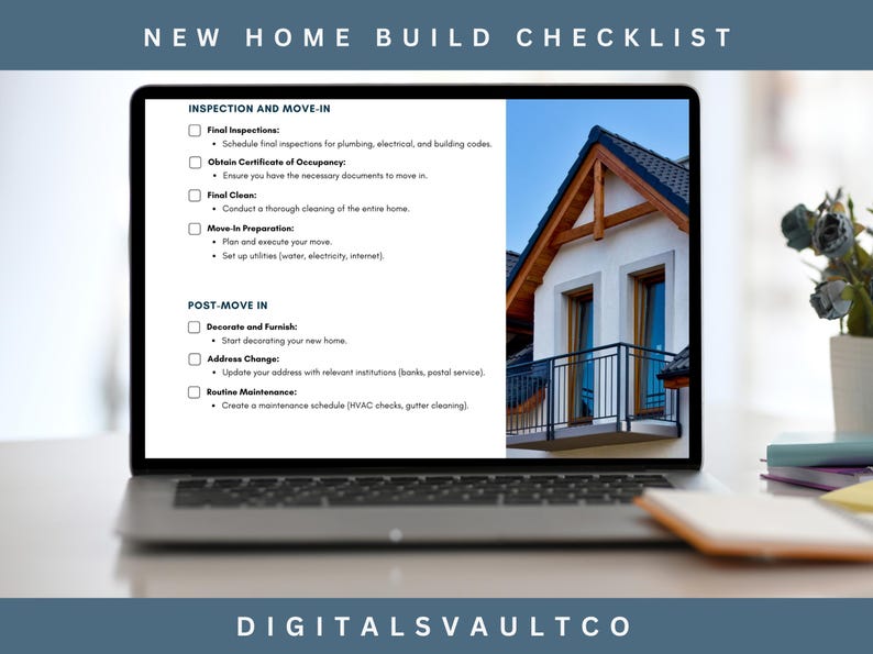 New Home Build Checklist Printable Home Construction Planner House ...