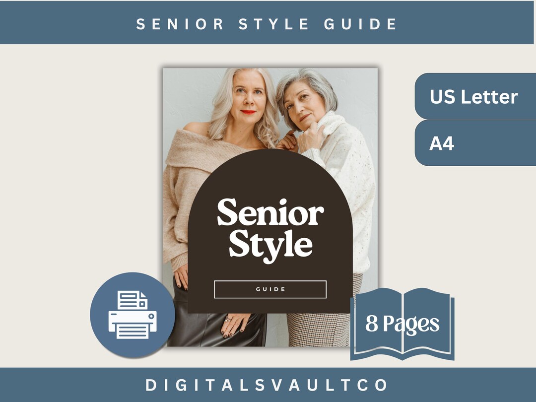 Senior Style Guide for Women Printable | Elegant Fashion Tips for Older ...