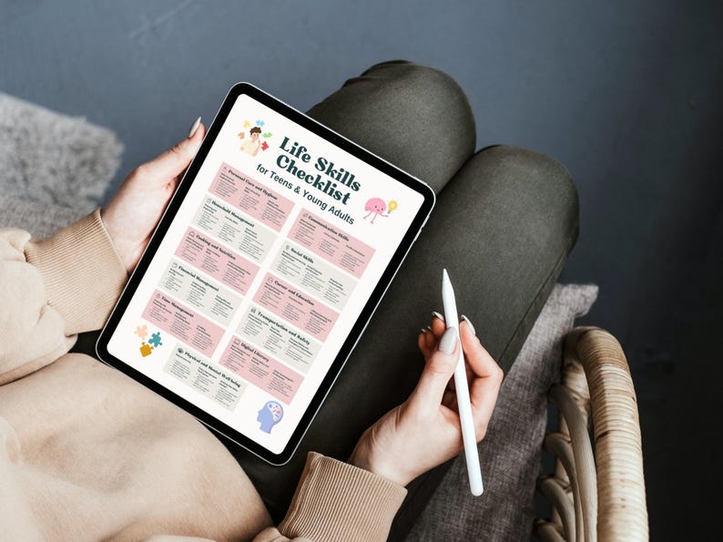 Teen Life Skills Checklist: Personal Development Guide (digital ...