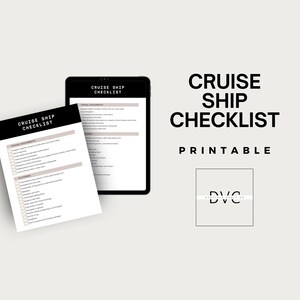 Cruise Ship Checklist Printable PDF | Minimalist Cruise Vacation ...