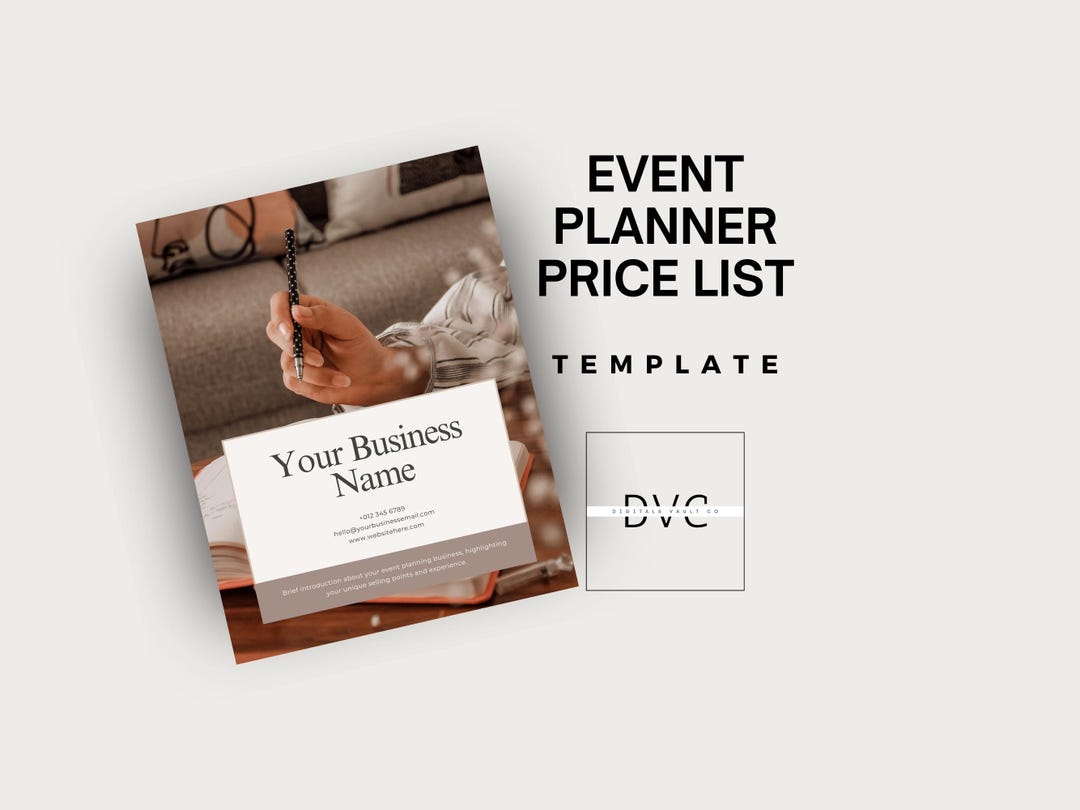 Event Planner Price List Template | Customizable Event Planning ...