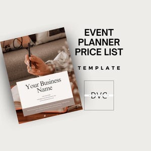 Event Planner Price List Template | Customizable Event Planning ...