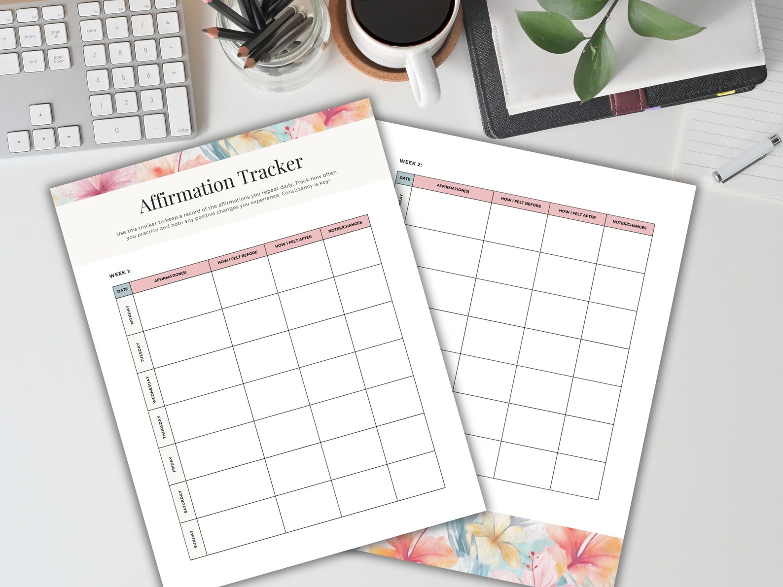 Affirmation Tracker Printable | Boost Positivity, Build Confidence ...