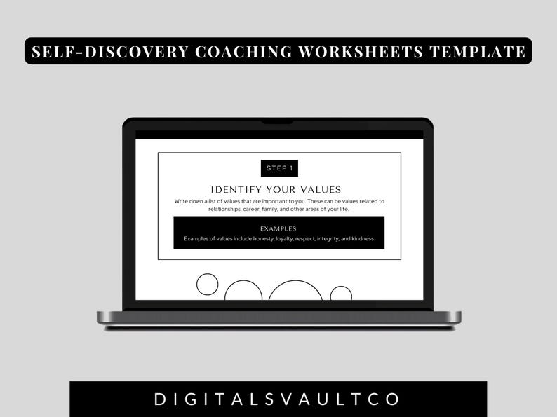 Self-discovery Coaching Worksheet Customizable Editable Template ...