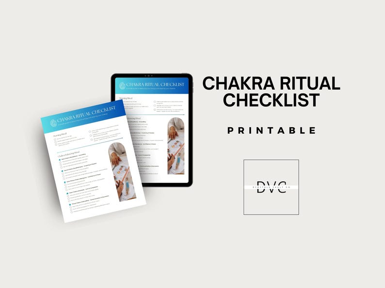 Chakra Ritual Checklist Printable | Daily Energy Healing Routine to ...