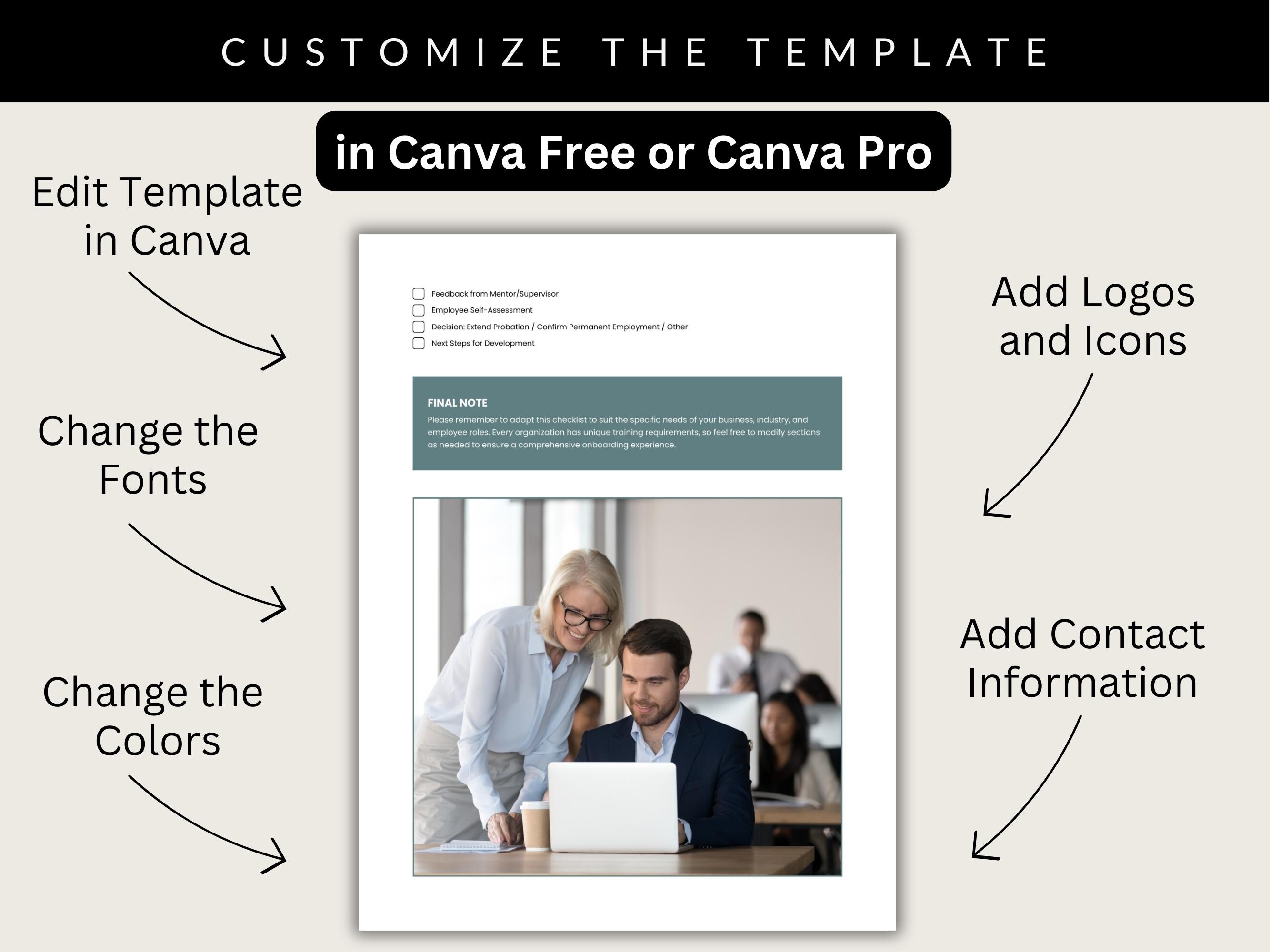 Employee Training Checklist Template | Customizable Onboarding Template ...