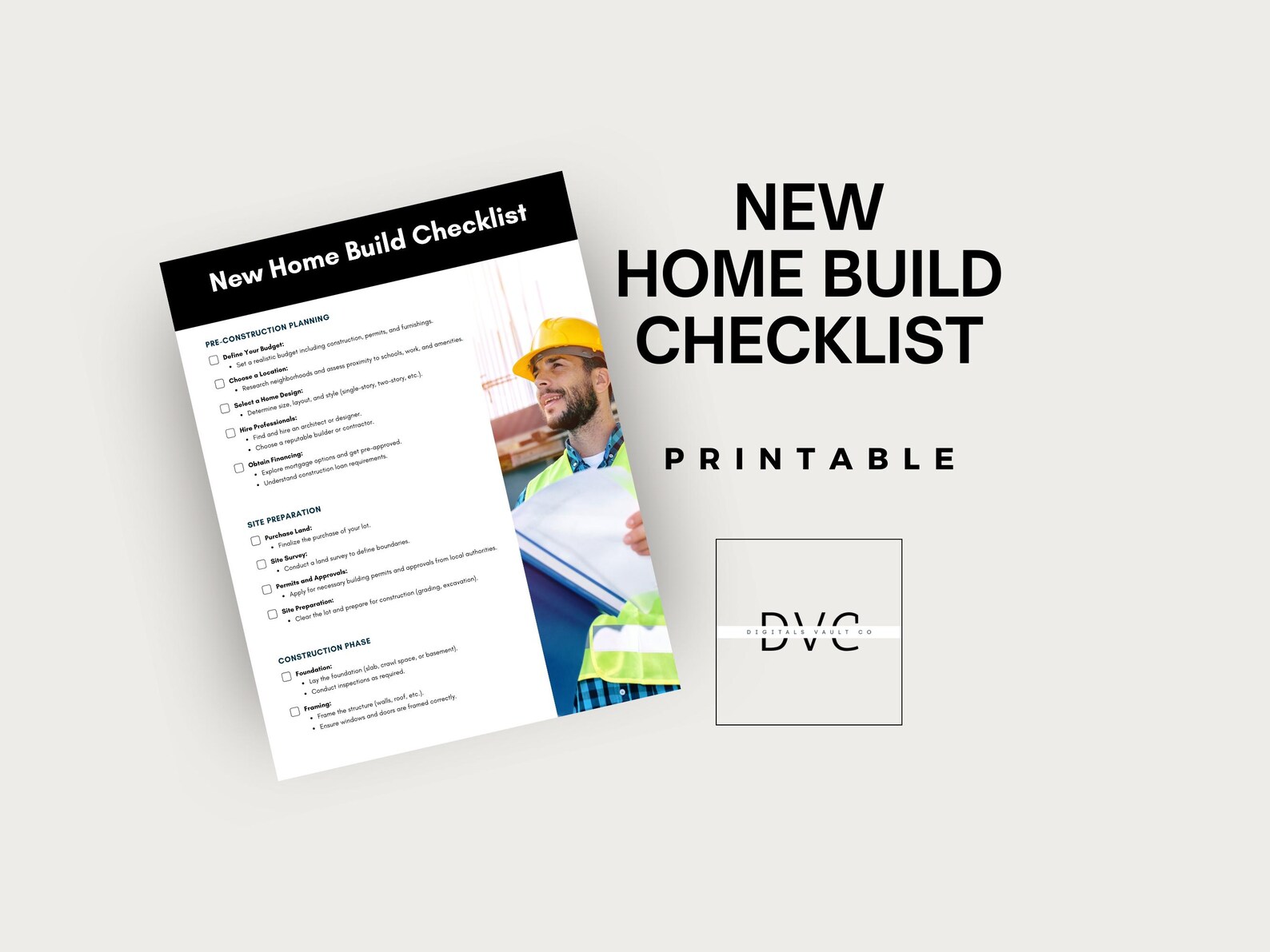 Home Build Checklist: New Construction Planner (PDF) - Etsy