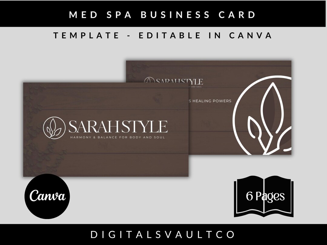 Med Spa Business Card Customizable Template | Aesthetic Clinic ...