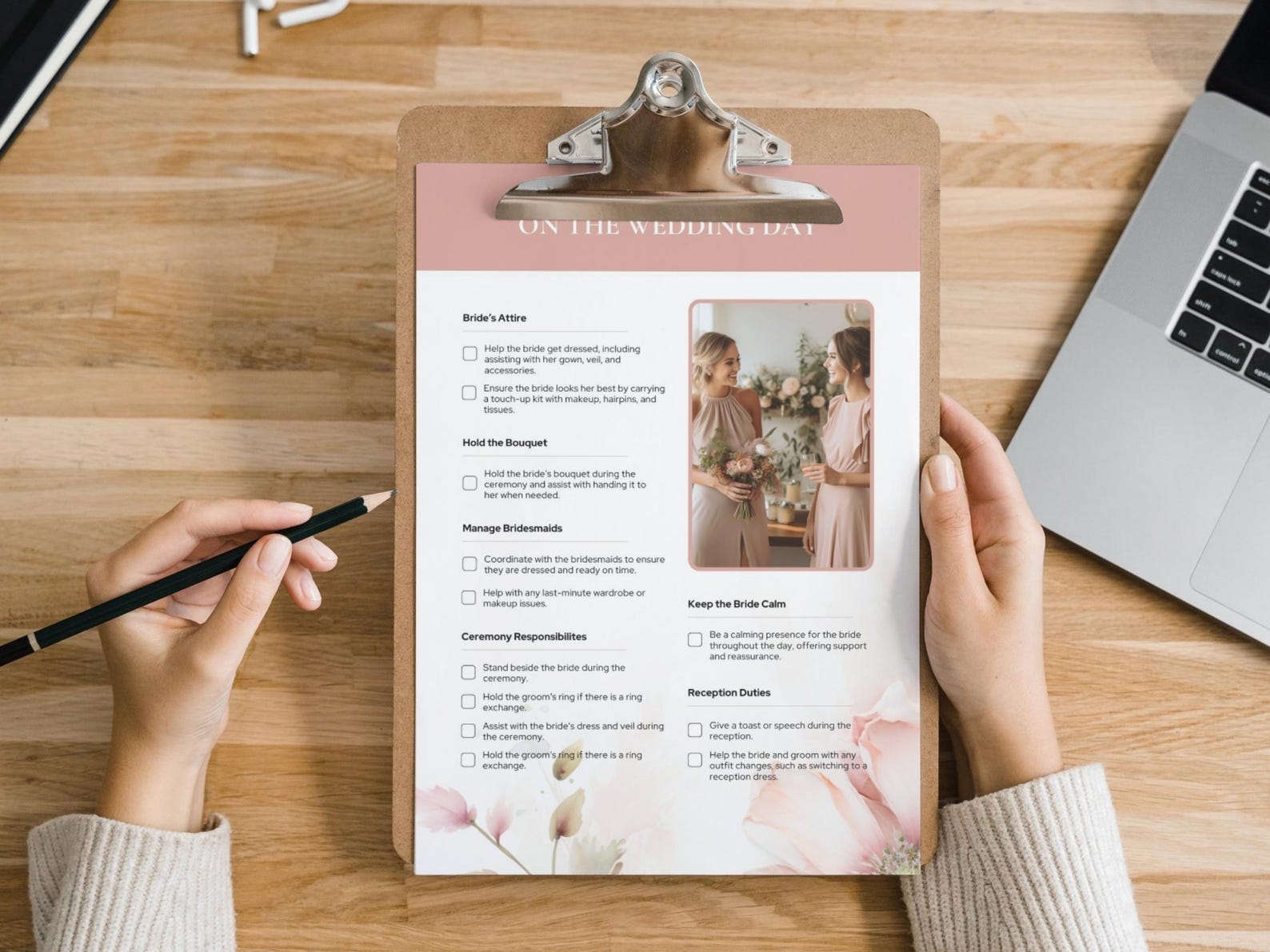 Maid of Honor Checklist Printable PDF | Minimalist Wedding Planning ...