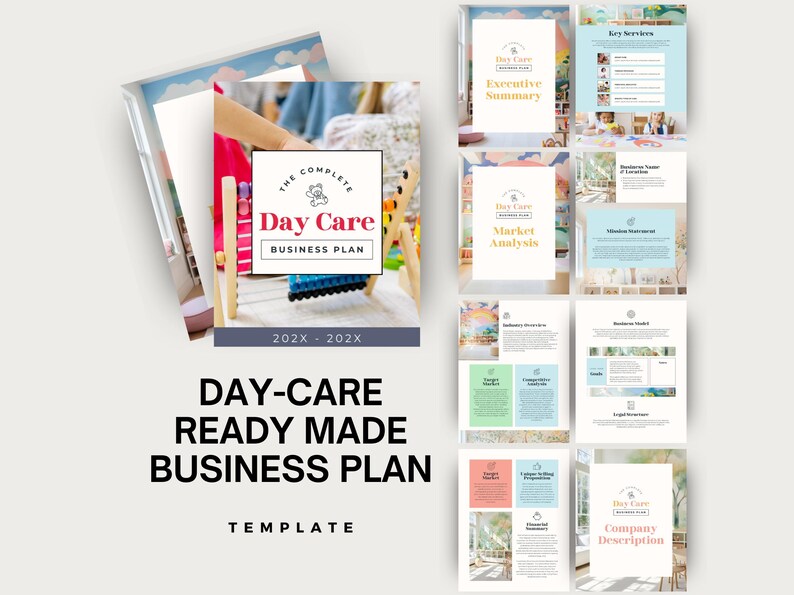 Child Day-care Business Plan Template | Pre-written Business Outline ...