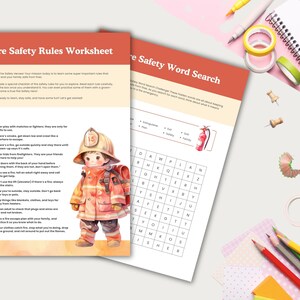 Fire Safety Rules for Kids Activity Sheets PDF | Printable Fire ...