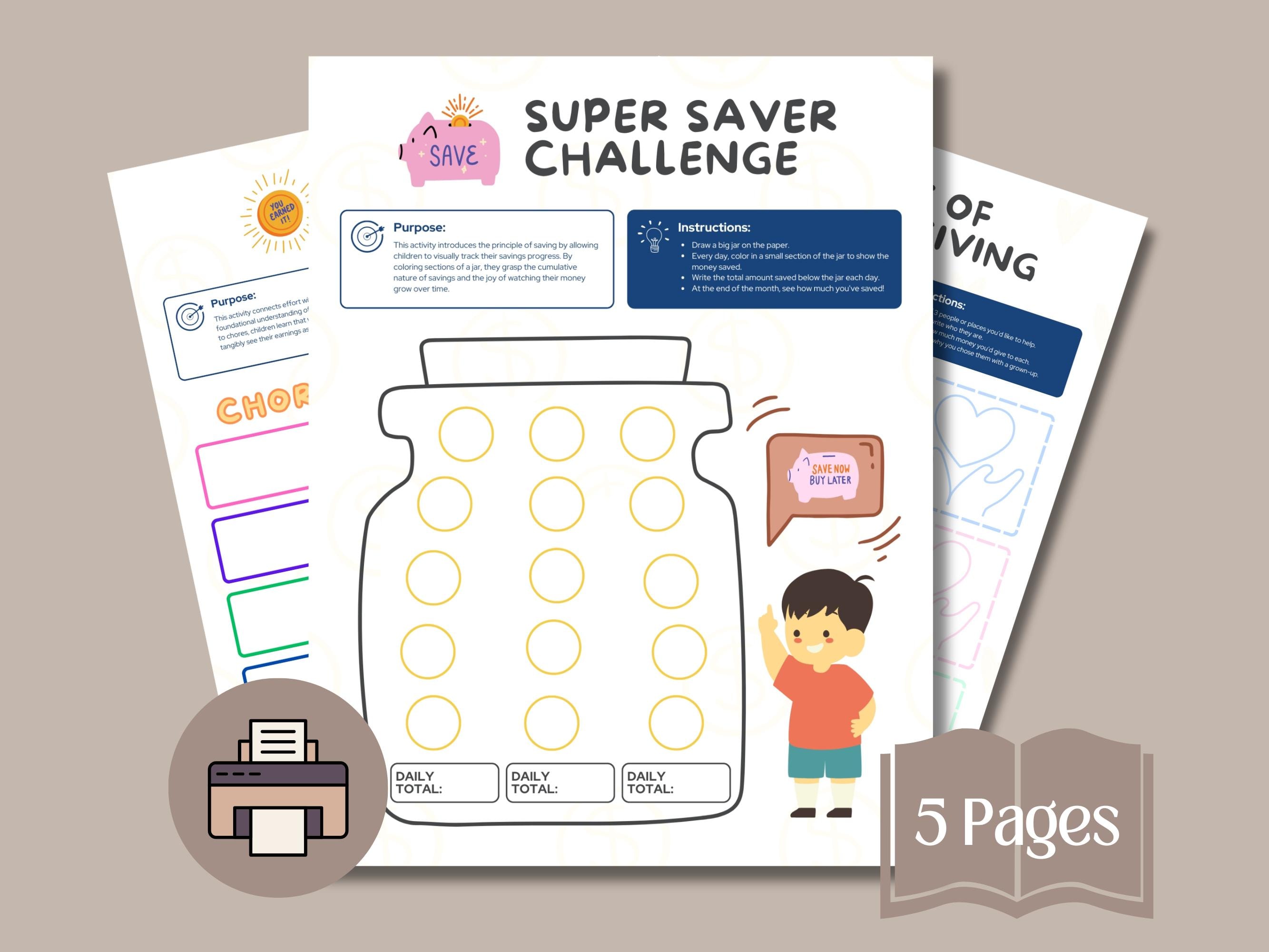 Money Management for Kids Worksheets Minimalist Printable PDF Kids ...