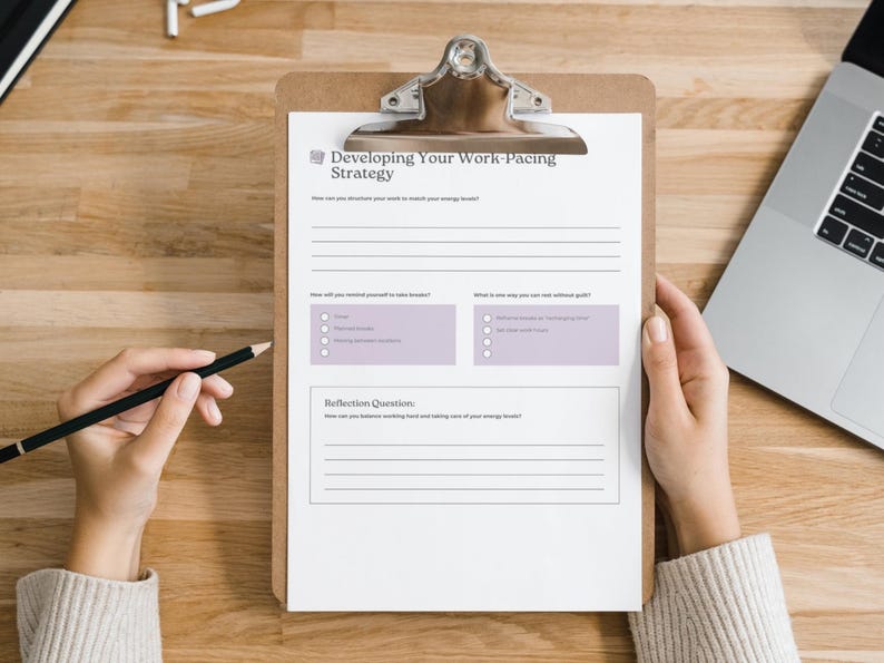 Work-pacing System PDF Printable ADHD Productivity Planner Time ...