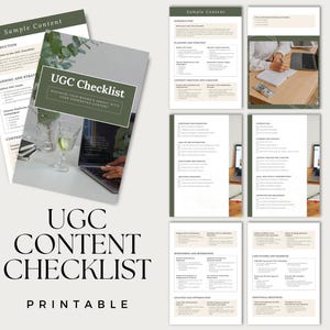 UGC Content Outline Checklist: Brand Growth Planner (PDF) - Etsy