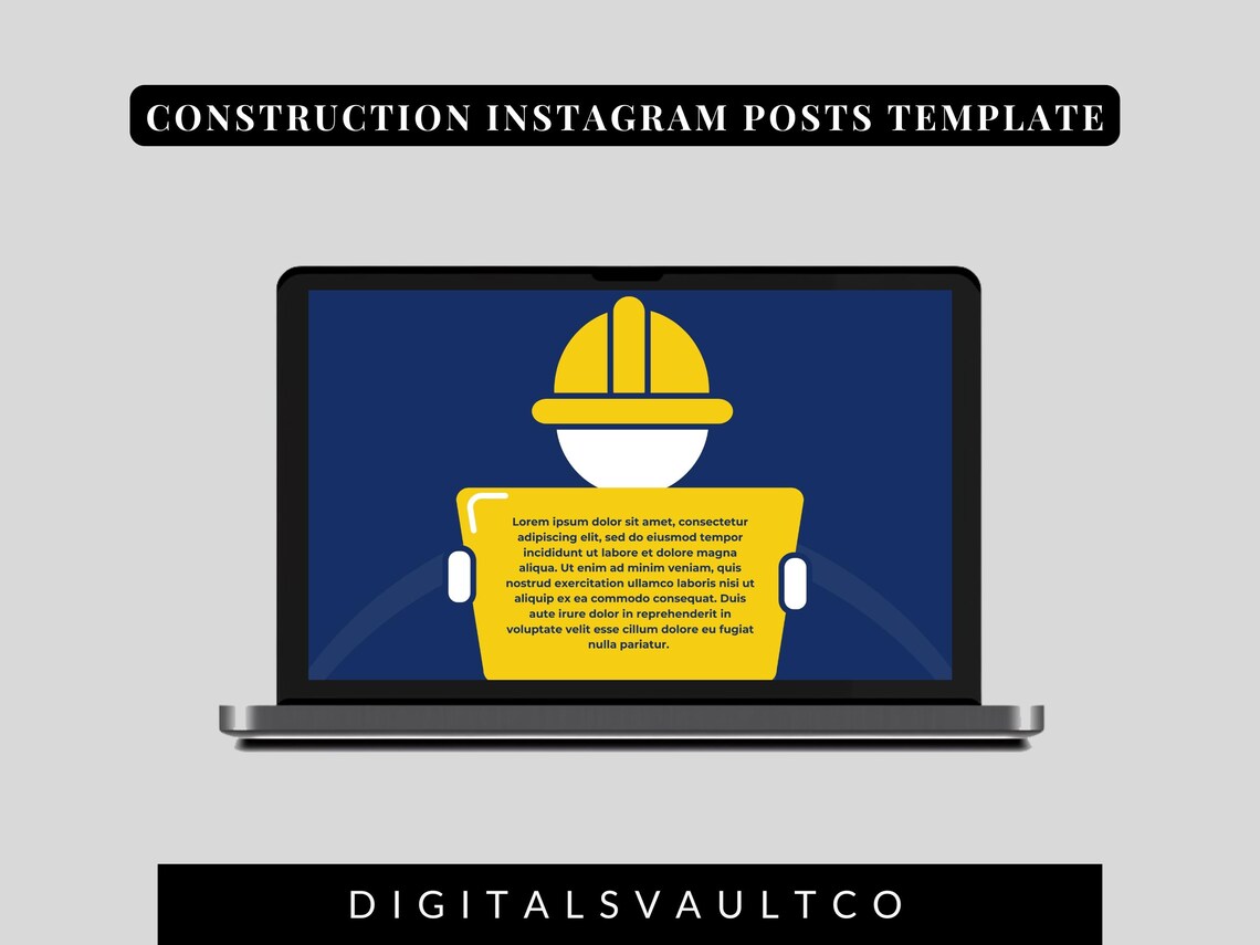 30 Construction Social Media Customizable Editable Template ...