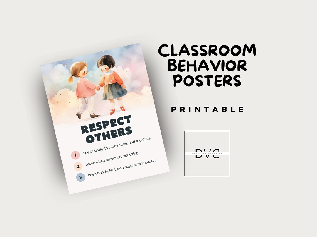 Classroom Behavior Rules Posters: Positive Social Skills (PDF) - Etsy