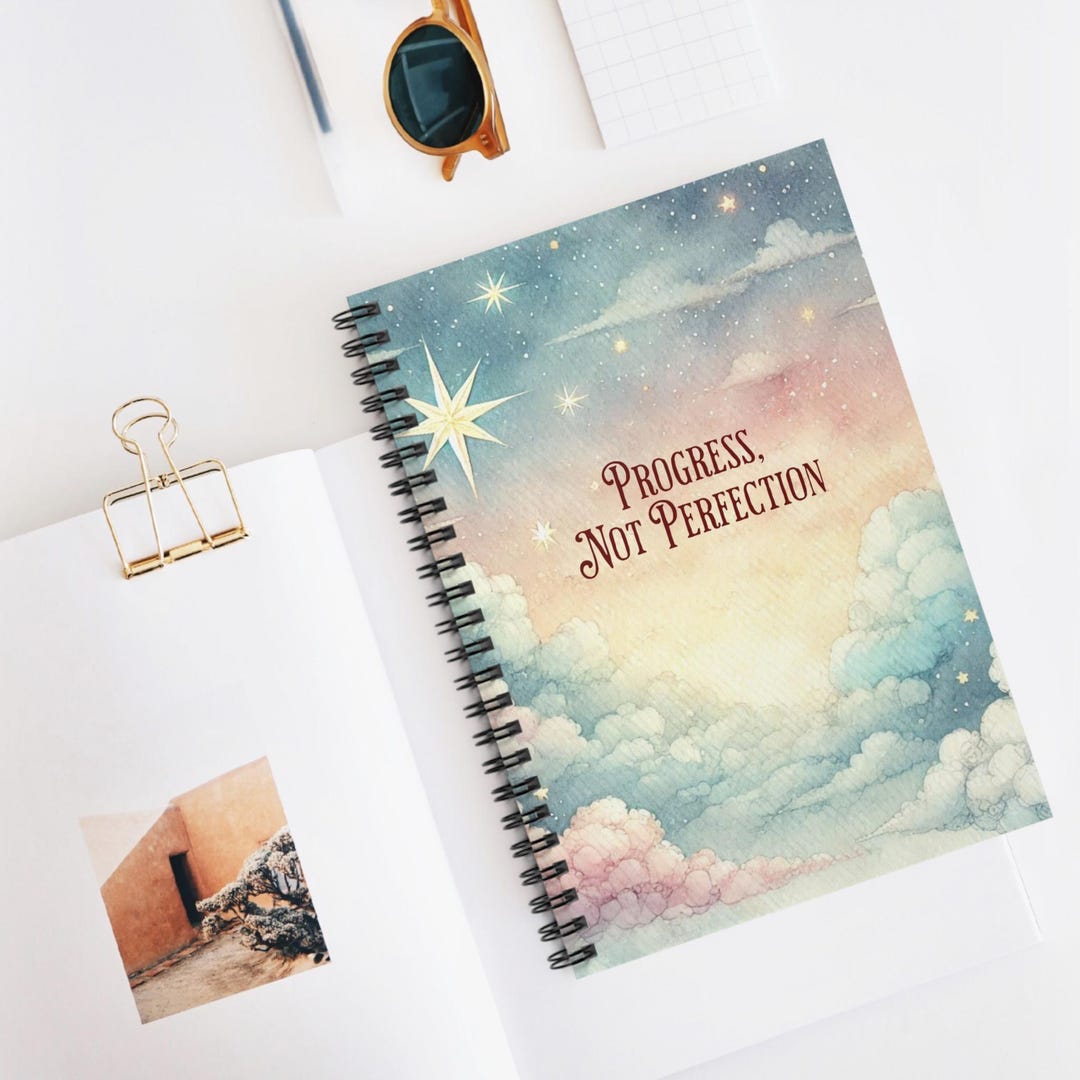 Dreamy Spiral Notebook - Pastel Aesthetic Journal, Yearly Planner ...
