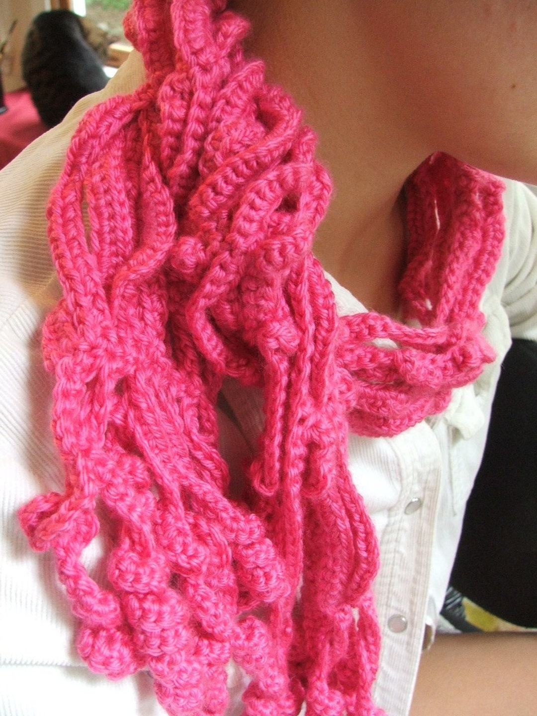 NEW Crochet Scarf Pattern Curly Vines Crochet Pattern, Permission to ...