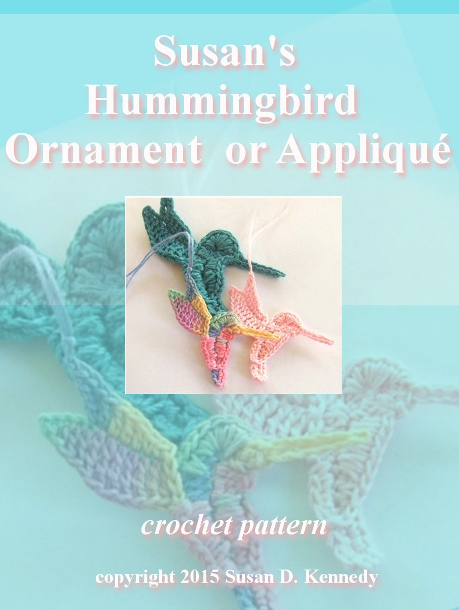 Crochet Hummingbird Applique Pattern (PDF Download) - Etsy