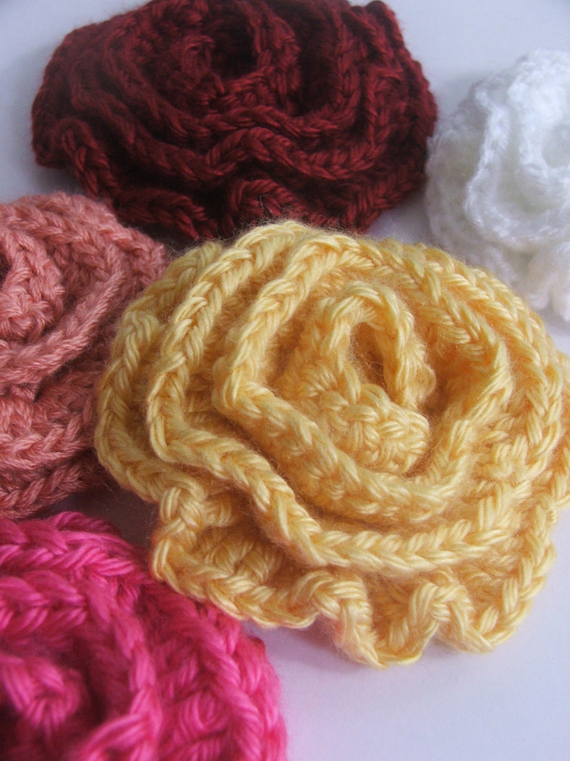 PATTERN - Crochet Scarf Pattern , Simple Rose and Delicate Scarfette ...