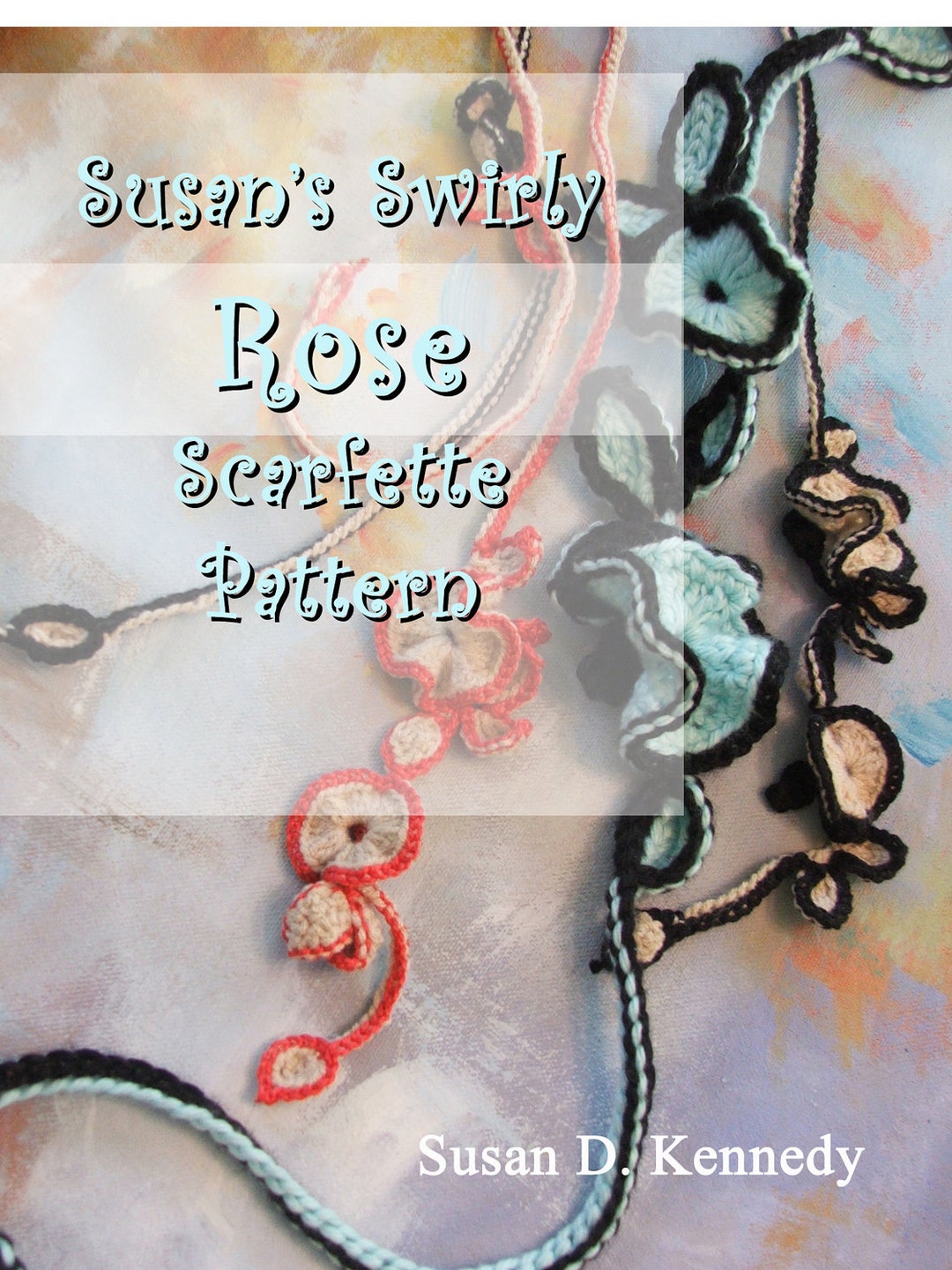 Crochet Pattern Set: Swirly Rose Scarfette & Summer Jewelry (instant ...