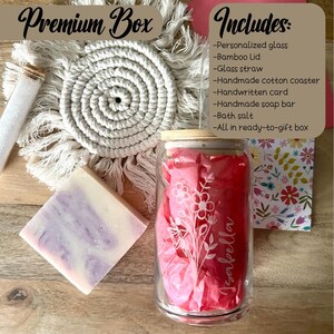Birthflower Gift Box, Birth Flower Glass, Birth Flower Birthday Gift ...