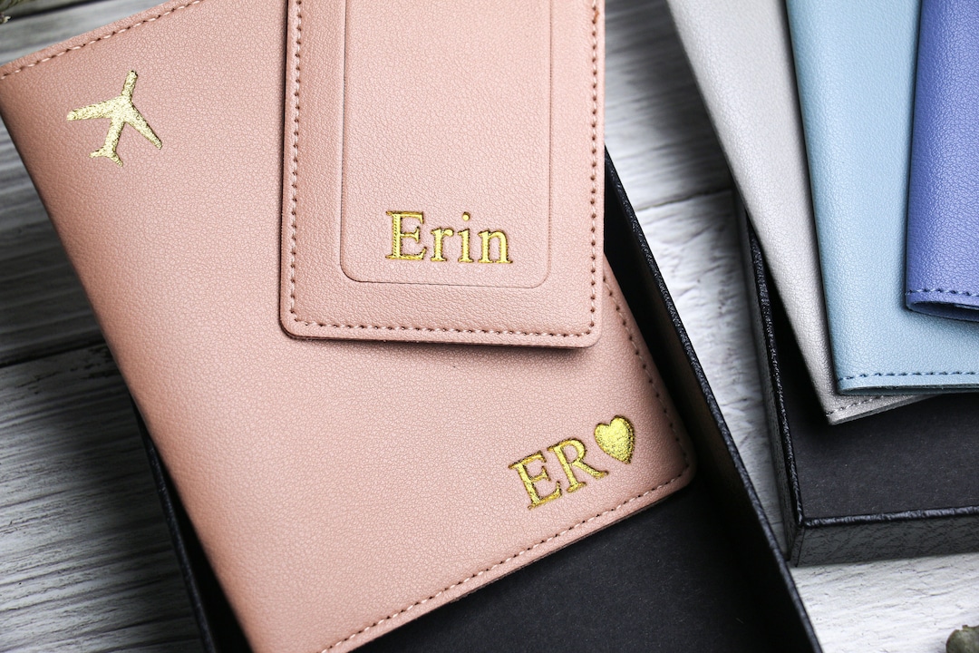 Customized Monogrammed Leather Passport Cover | Wedding Best Man ...