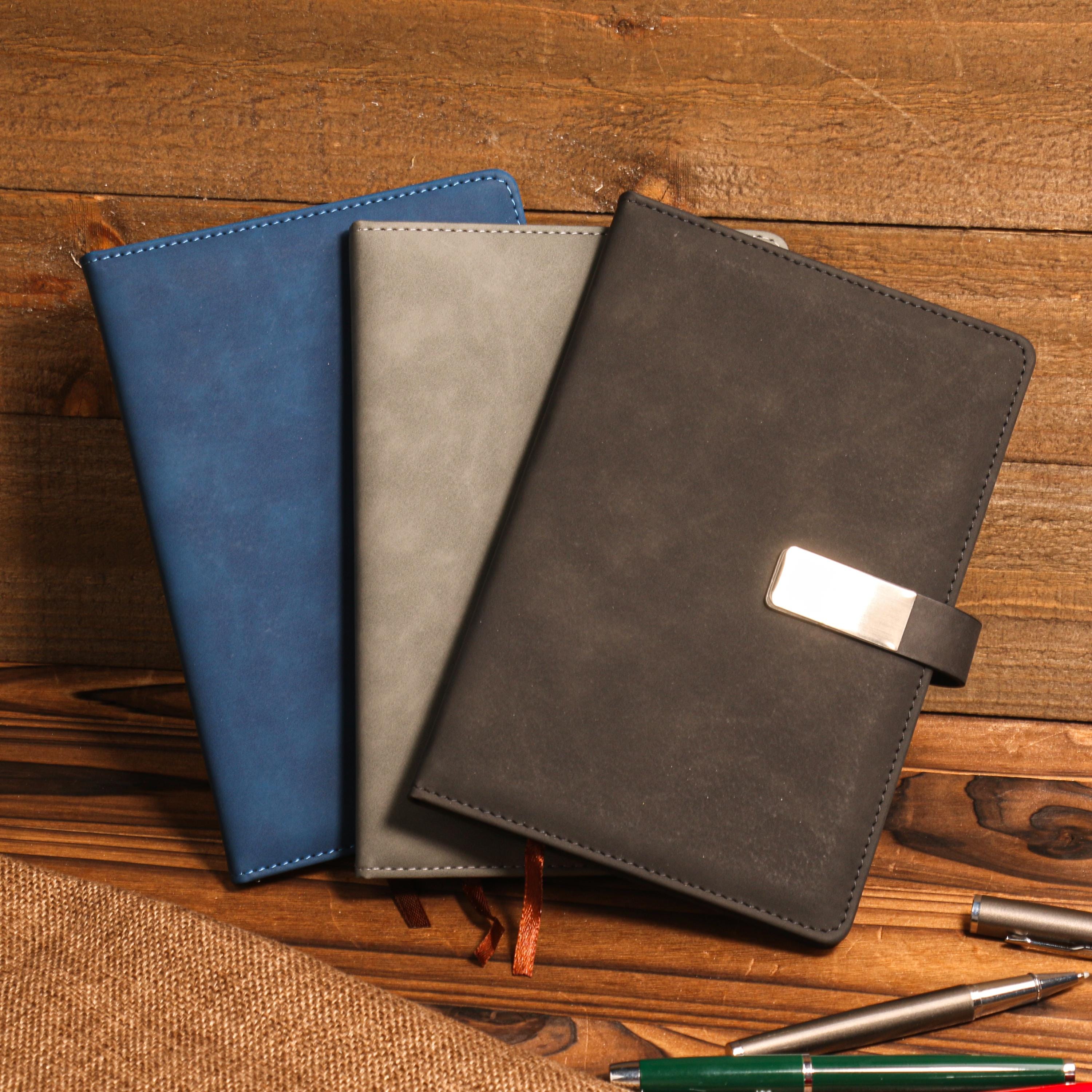 Custom Monogrammed Leather Journal Set, Personalized A5 Leather ...
