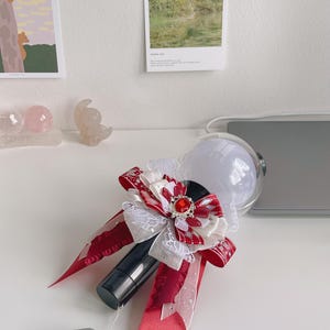 Red Lace Bow, Kpop Lightsticks, Lightstick Bows, Kpop Lightstick ...