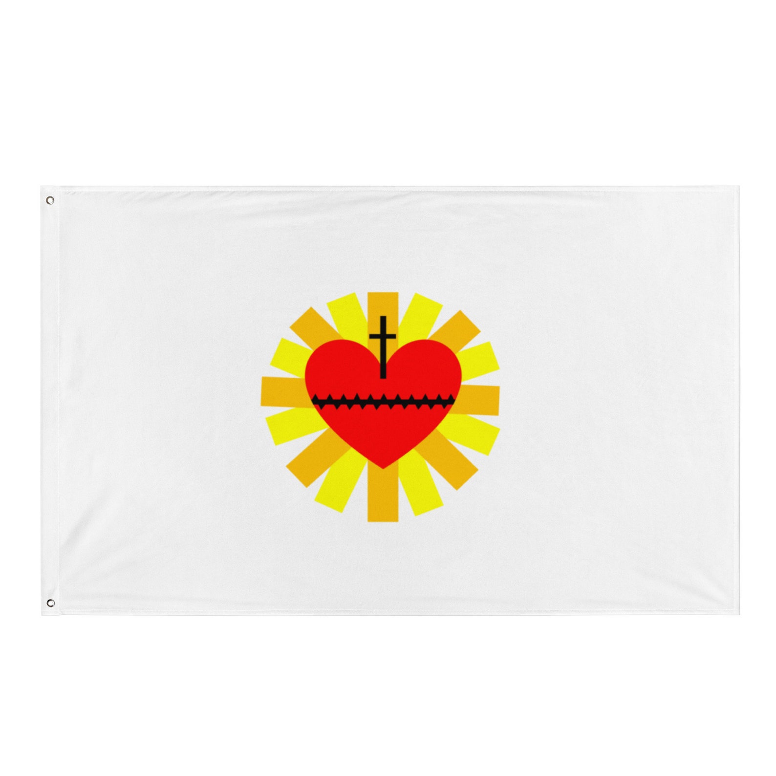 Bold Iconic Sacred Heart of Jesus Flag - Etsy