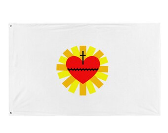Sacred Heart of Jesus Flag - Etsy
