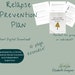 Substance Use Printable Relapse Plan for Counseling, Sobriety, and ...
