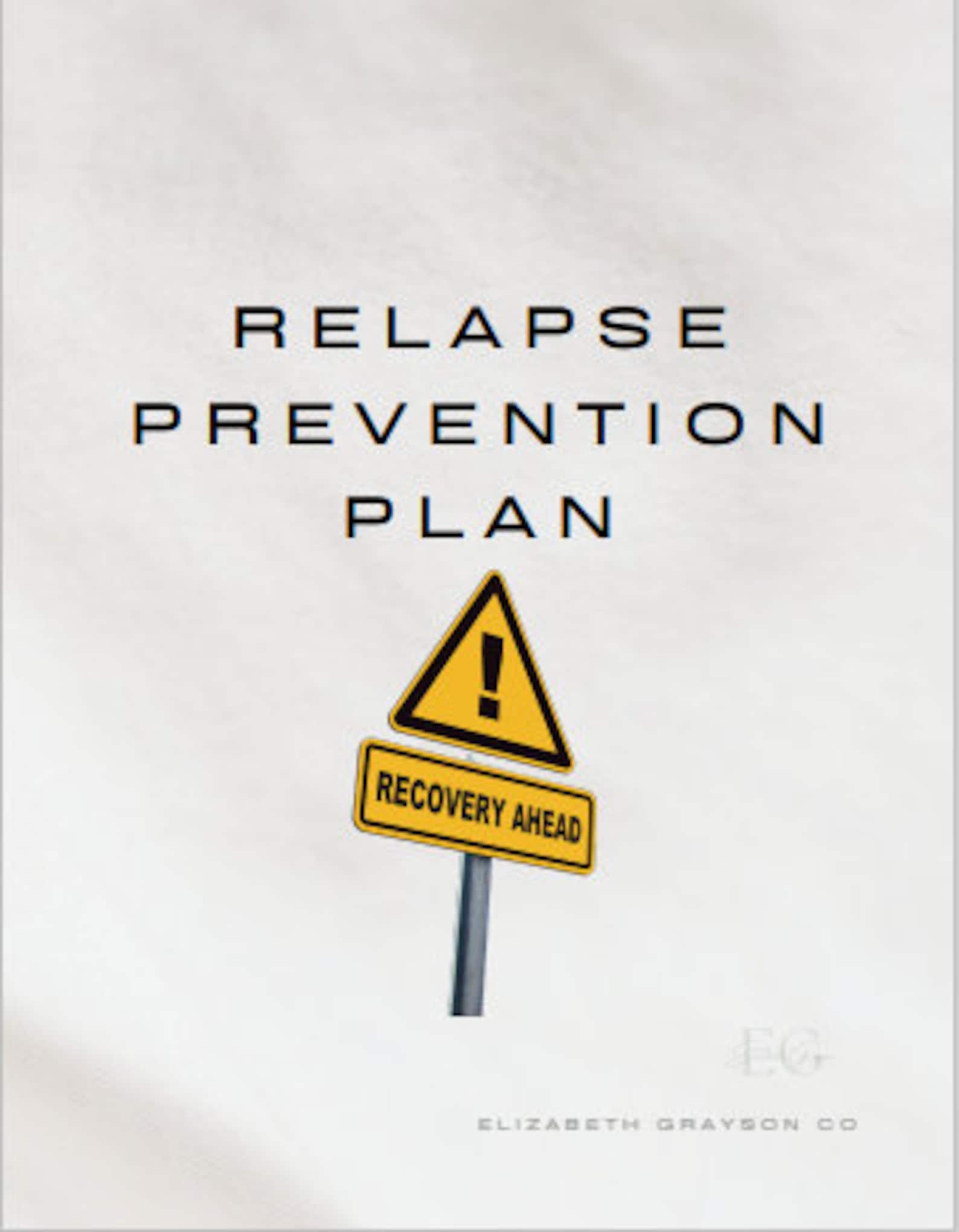Substance Use Printable Relapse Plan for Counseling, Sobriety, and ...