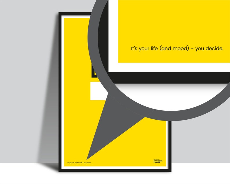 Printable Message Type Art Yellow Design Instant, Graphic Design ...