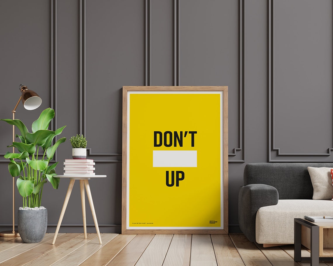Printable Message Type Art Yellow Design Instant, Graphic Design ...
