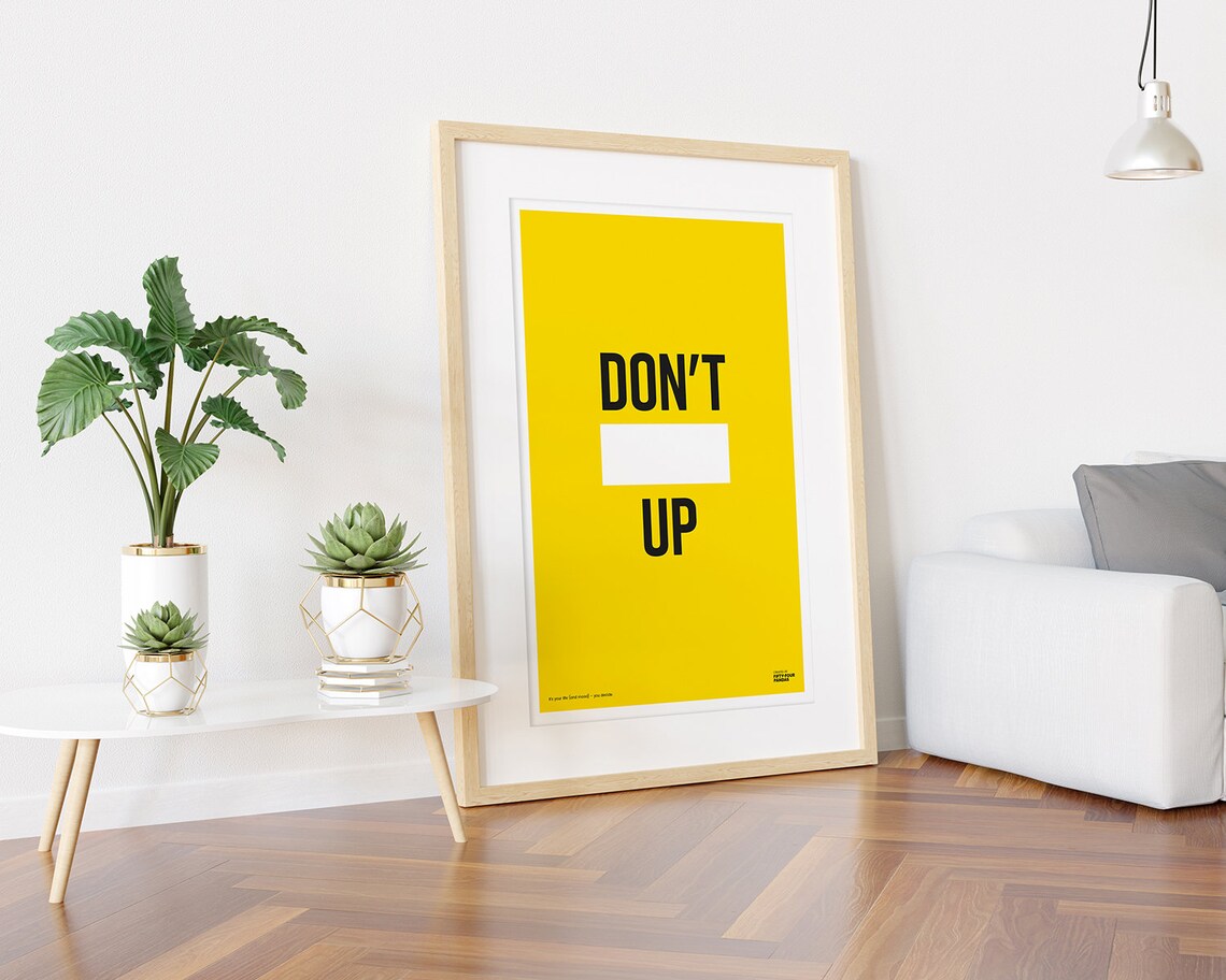 Printable Message Type Art Yellow Design Instant, Graphic Design ...