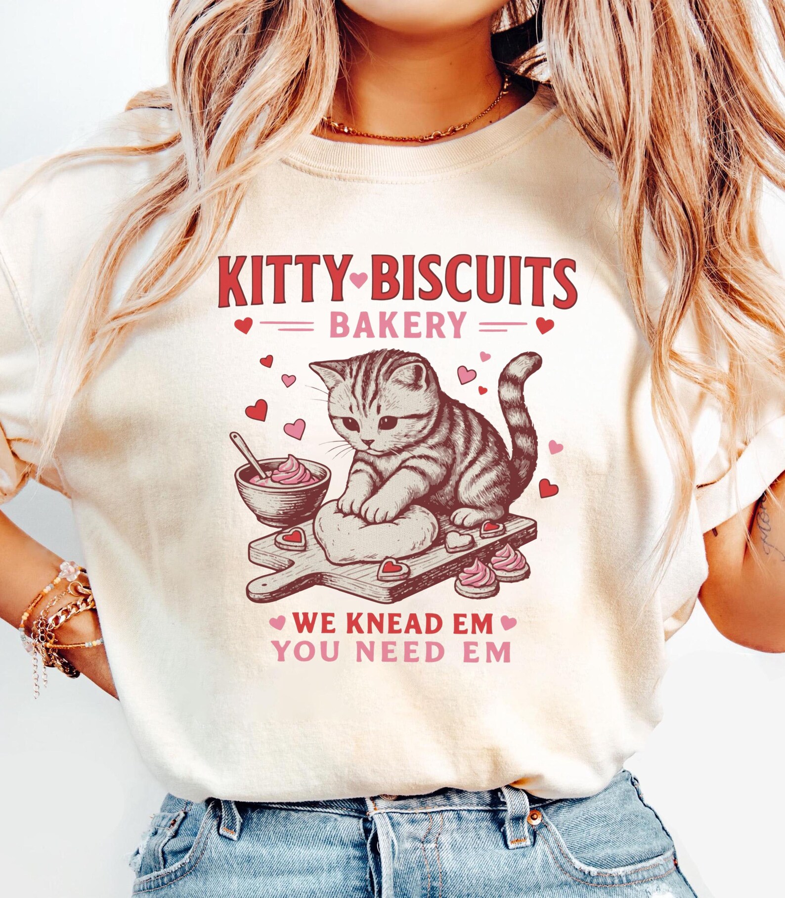 Kitty Biscuits Bakery PNG, Funny Cat Baking Design, Vintage Bakery Cat ...