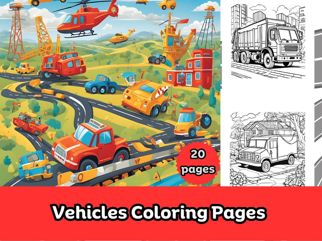 Transportation Coloring Pages: 20 Fun and Creative Designs in a ...