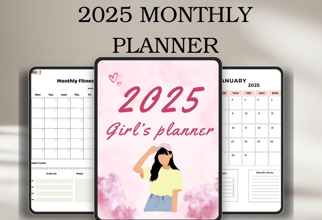2025 Digital Planner GIRL Plannergoodnotes Planner Self Care Planner ...