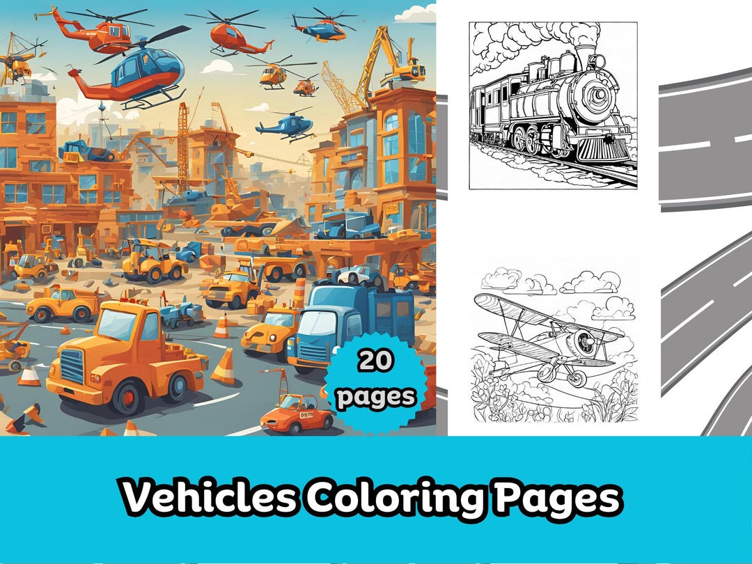 Vehicles Coloring Page | Coloring Activities | Cars | Transportation ...
