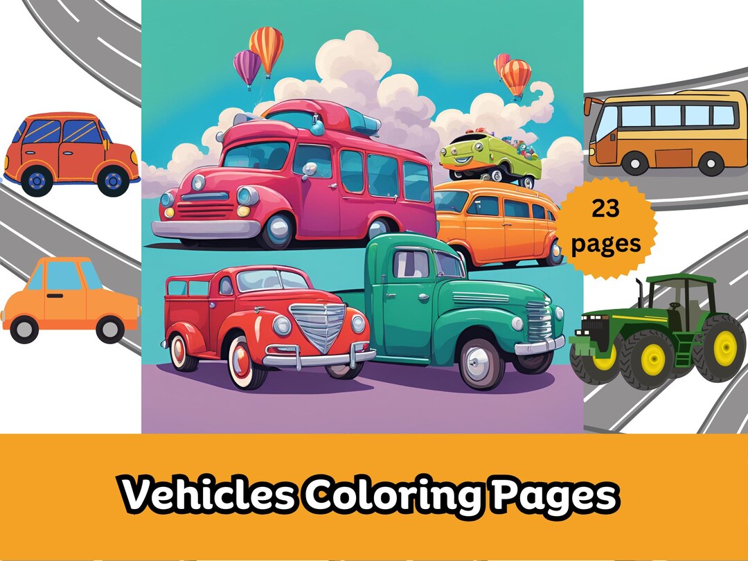 Transportation Coloring Pages:23 Fun and Creative Designs in a Coloring ...