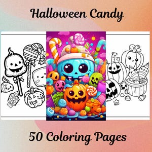 50 Halloween Candy Coloring Pages for Kids - Children's Coloring Pages ...