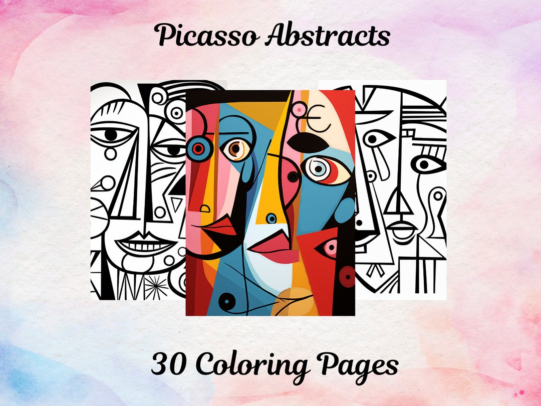 30 Picasso Abstract Coloring Pages - Adult Coloring Pages - Printable ...