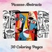 30 Picasso Abstract Coloring Pages - Adult Coloring Pages - Printable ...
