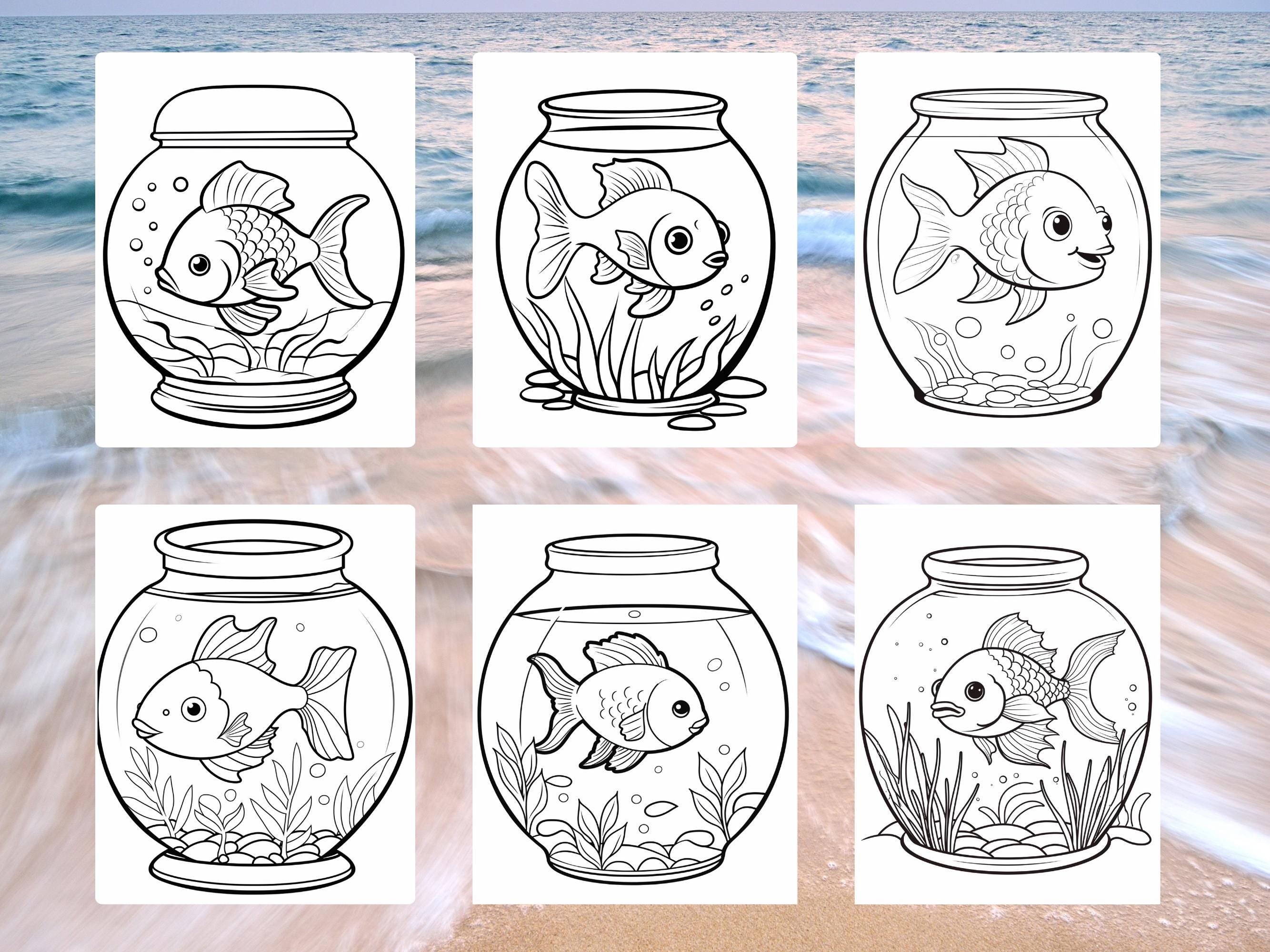 30 Fish Aquarium Coloring Pages for Kids Children Coloring Pages ...